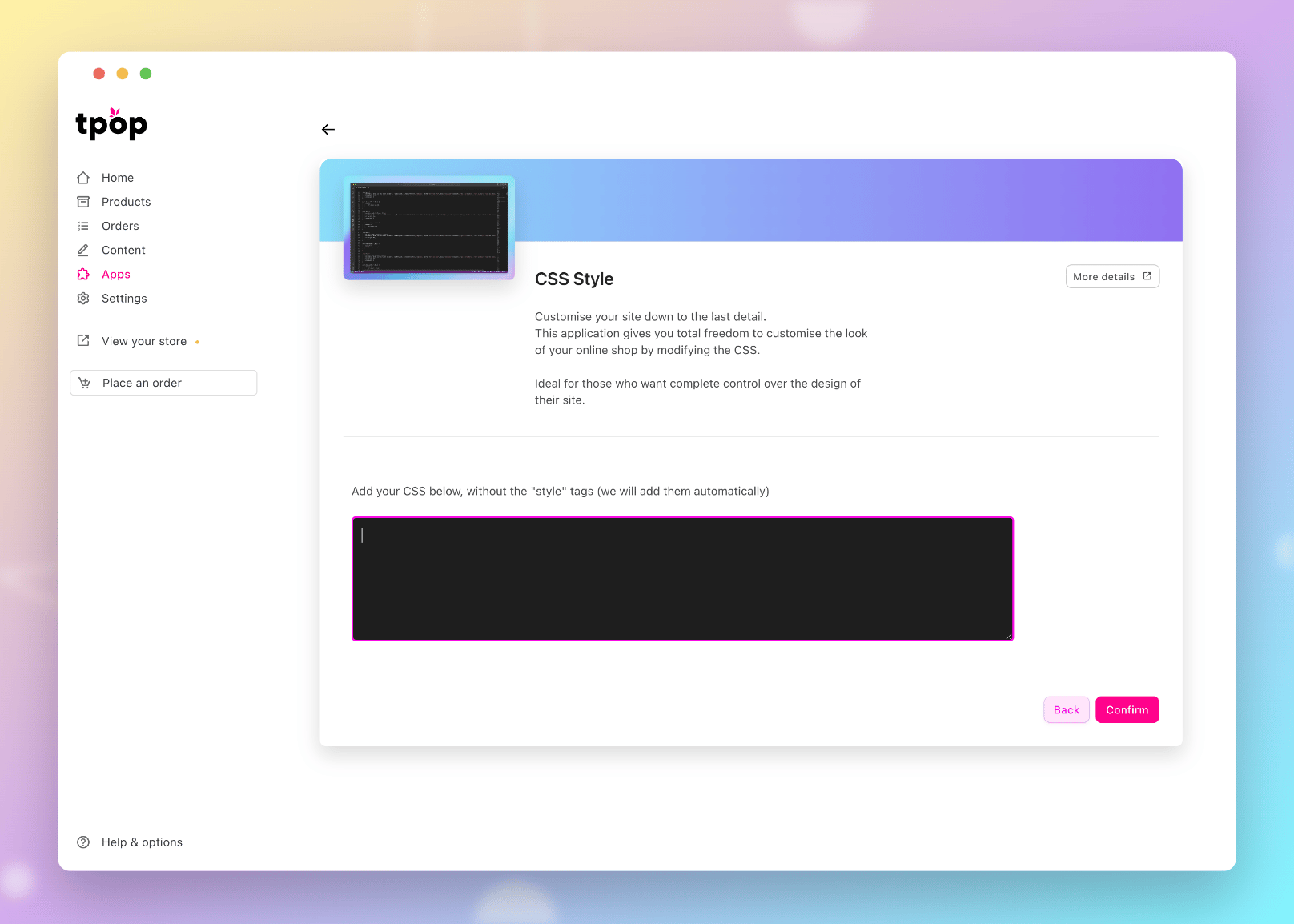 1.3 - Create a store that reflects your image - TPOP