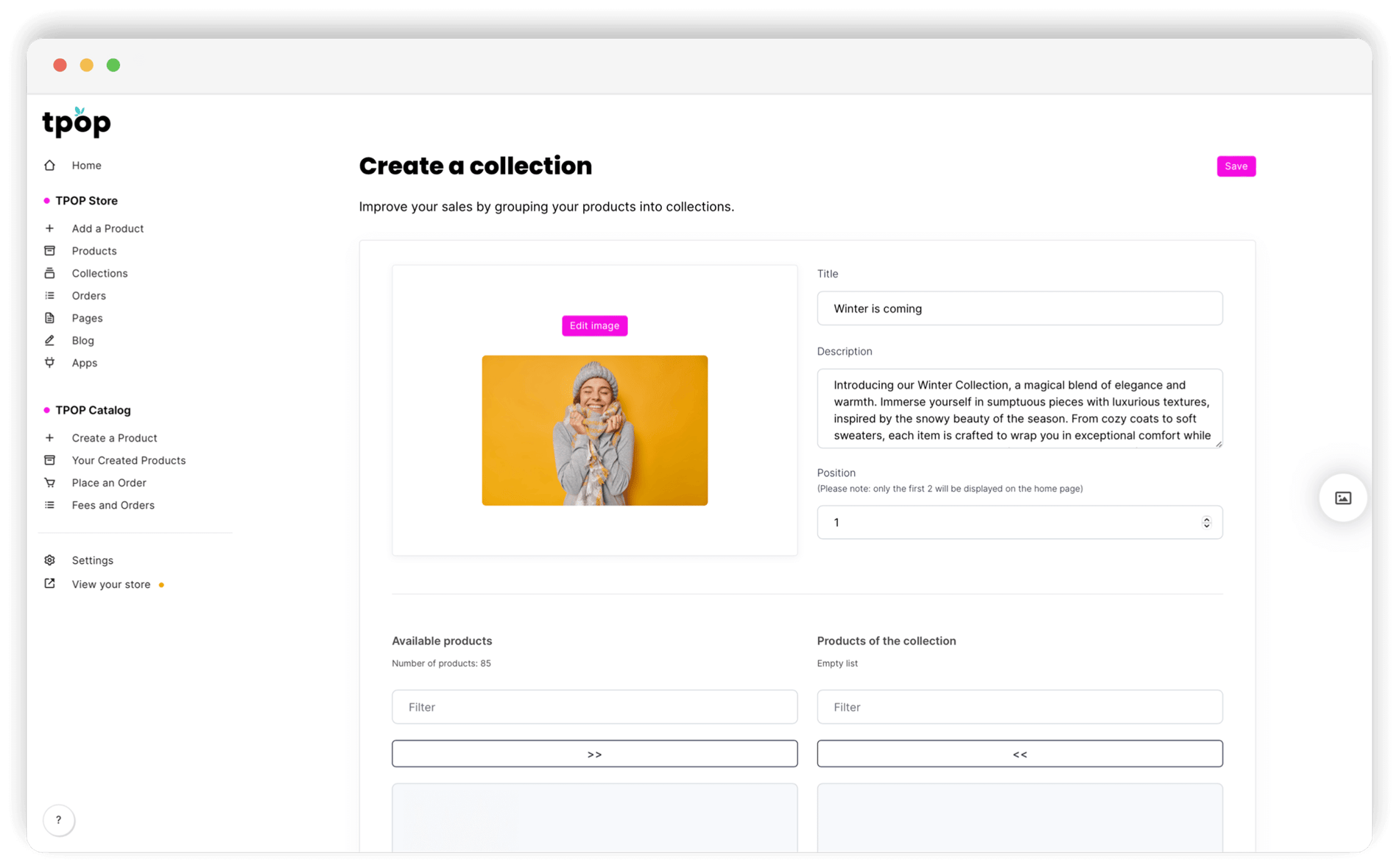 Sell physical or digital products - TPOP